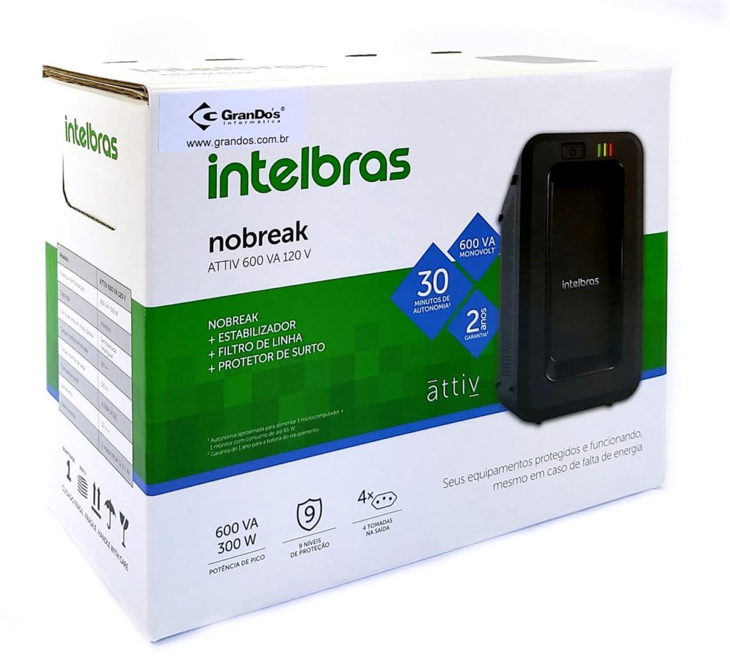 Nobreak Intelbras ATTIV 600VA-120V | Eletrônica Mundial
