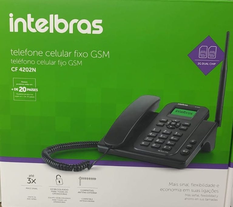 Telefone celular fixo 2G CF 4202N Intelbras | Eletrônica Mundial